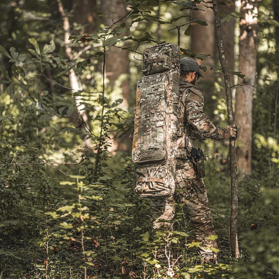 Urban Warfare 42" Double Rifle Bag w/Pistol Case, 600D Nylon, Lockable ...