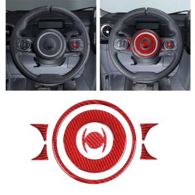 7PCS Red Carbon Fiber Steering Wheel Center Sticker Kit Fit For Ineos ...