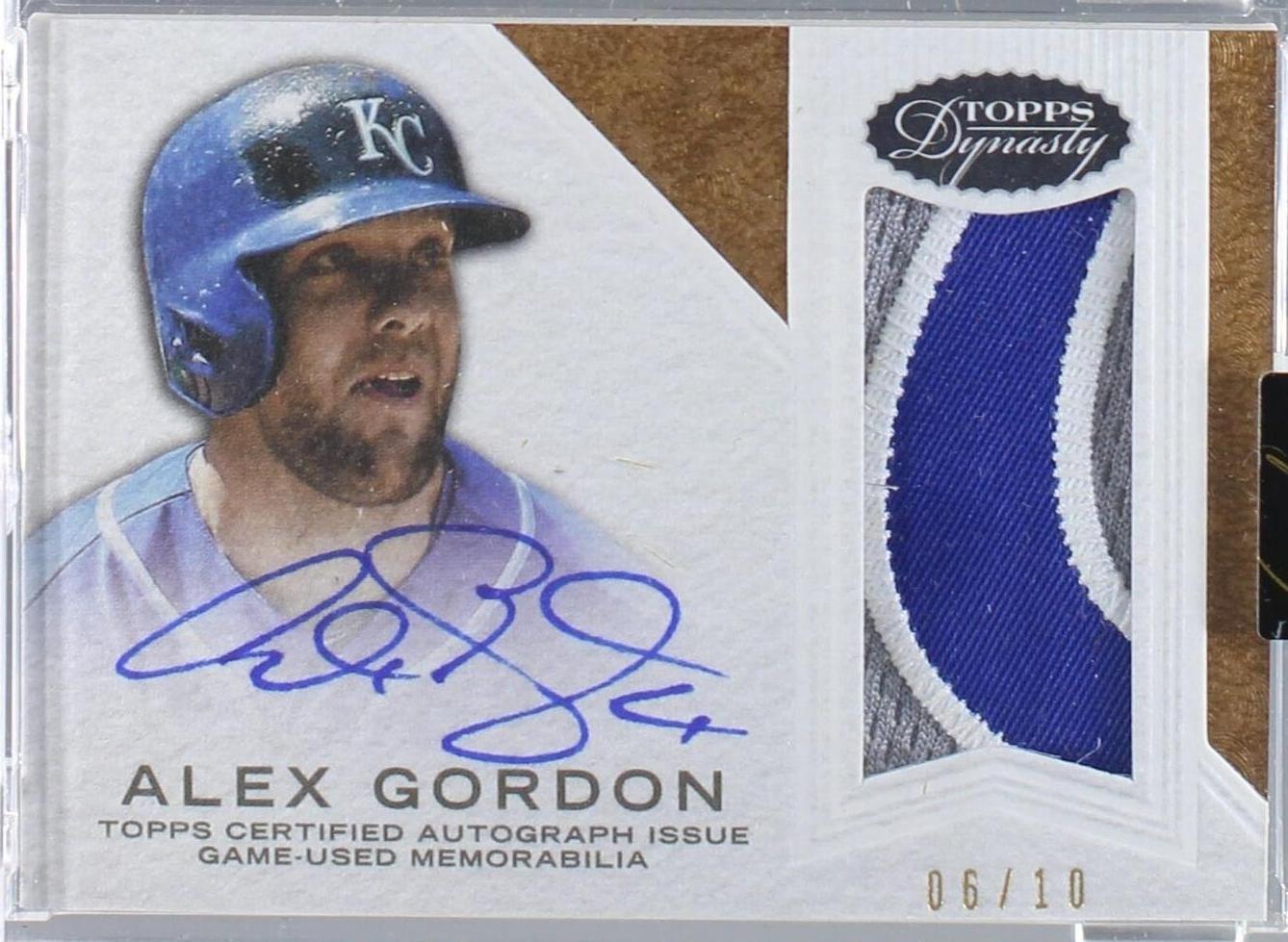 2016 Topps Dynasty - Autograph Patches Alex Gordon #AP-AGO2 /10 (AU ...