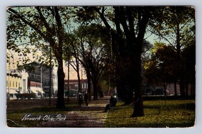 VINTAGE NEWARK OHIO PARK STREET VIEW 1920 POSTCARD DQ | eBay