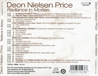 VARIOUS ARTISTS DEON NIELSEN PRICE: RADIANCE IN MOTION NEW CD ...