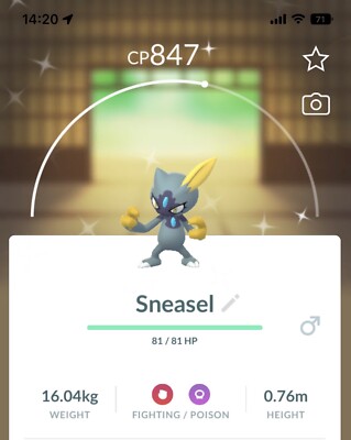 Shiny Hisuian Sneasel Pokemon Gen8 Go Same/30 day Pokémon Hisui Read ...