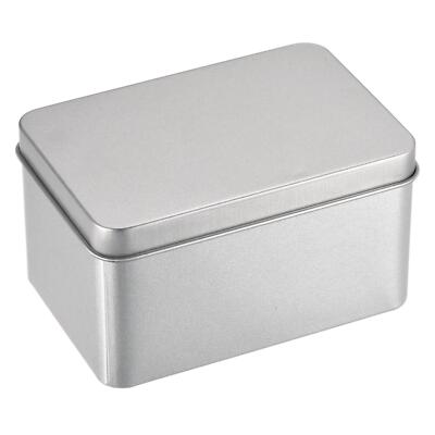 Tin Boxes Small Metal Storage Box Silver Jewelry Keys Coins Metal Tin ...
