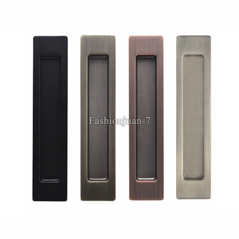 1Pair Recessed Sliding Door Handles Invisible Hidden Push/Pull Flush ...