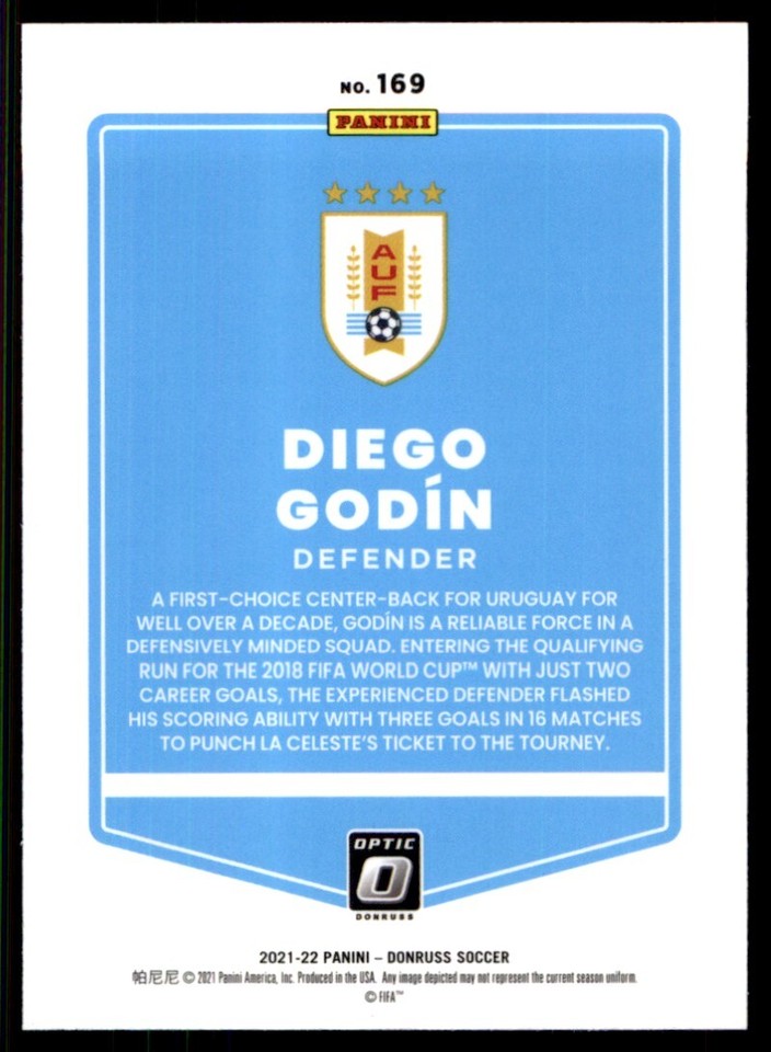 2021 Donruss Optic Diego Godin Uruguay #169 | eBay