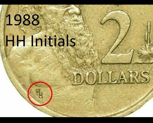 Rare $2 Dollar Coin Australian 1988 HH initials and rdm | eBay