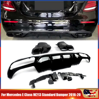 Rear Diffuser Lip Tailpipe For Mercedes Benz E Class W213 Standard ...