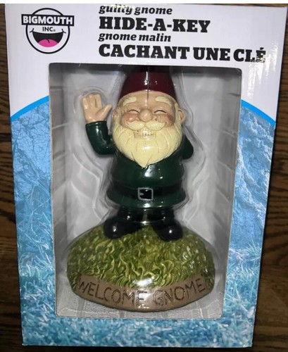 BIG MOUTH INC Guilty Gnome HIDE-A-KEY Great Hiding Spot WELCOME GNOMe ...