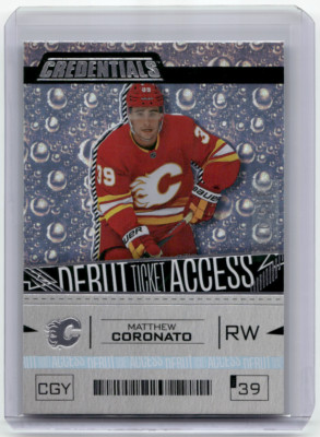 MATTHEW CORONATO 2023-24 UD Credentials DEBUT TICKET ACCESS RC /599 ...