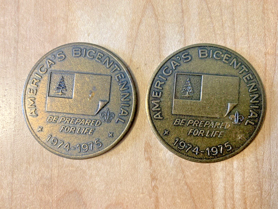 5 Vintage Boy Scouts Bicentennial Commemorative Coins, Tokens and 1 ...