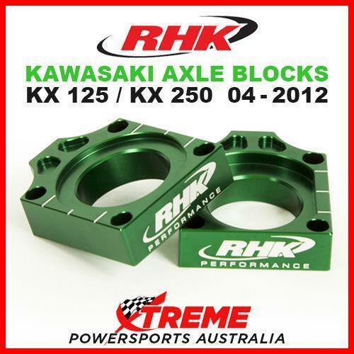 RHK MX AXLE BLOCK KIT GREEN KAWASAKI KX 125 250 KX125 KX250 2004-2012 ...