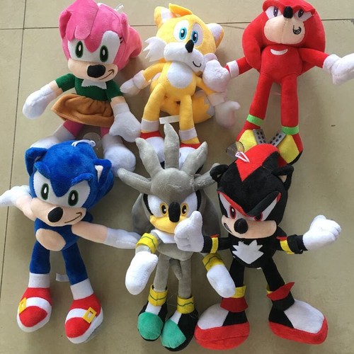 30cm SONIC THE HEDGEHOG SOFT PLUSH TOYS KNUCKLES SHADOW TAILS SONIC ...