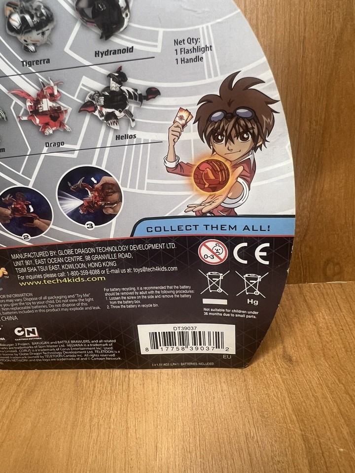 Bakugan Morph-Lite Fear Ripper Flashlight Tech 4 Kids 2010 Bubble Flaws ...