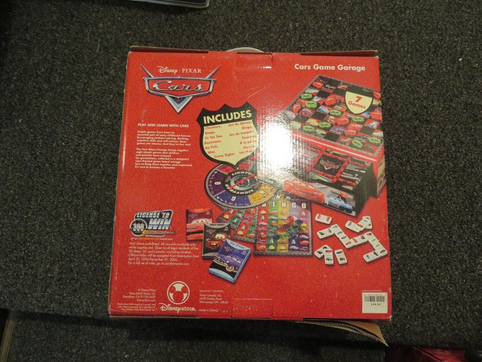 Disney Pixar Cars Supercharged 7 Games Wooden Game Garage by Cardinal ...