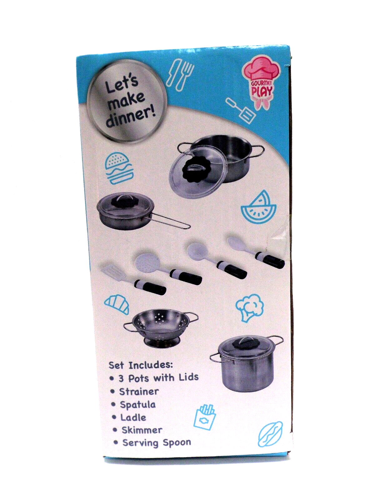 new Stainless Steel 11 piece Cookware Kid Children Playset Kitchen ...