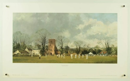 ROY PERRY Opening Match village cricket scene ~ high quality poster ...