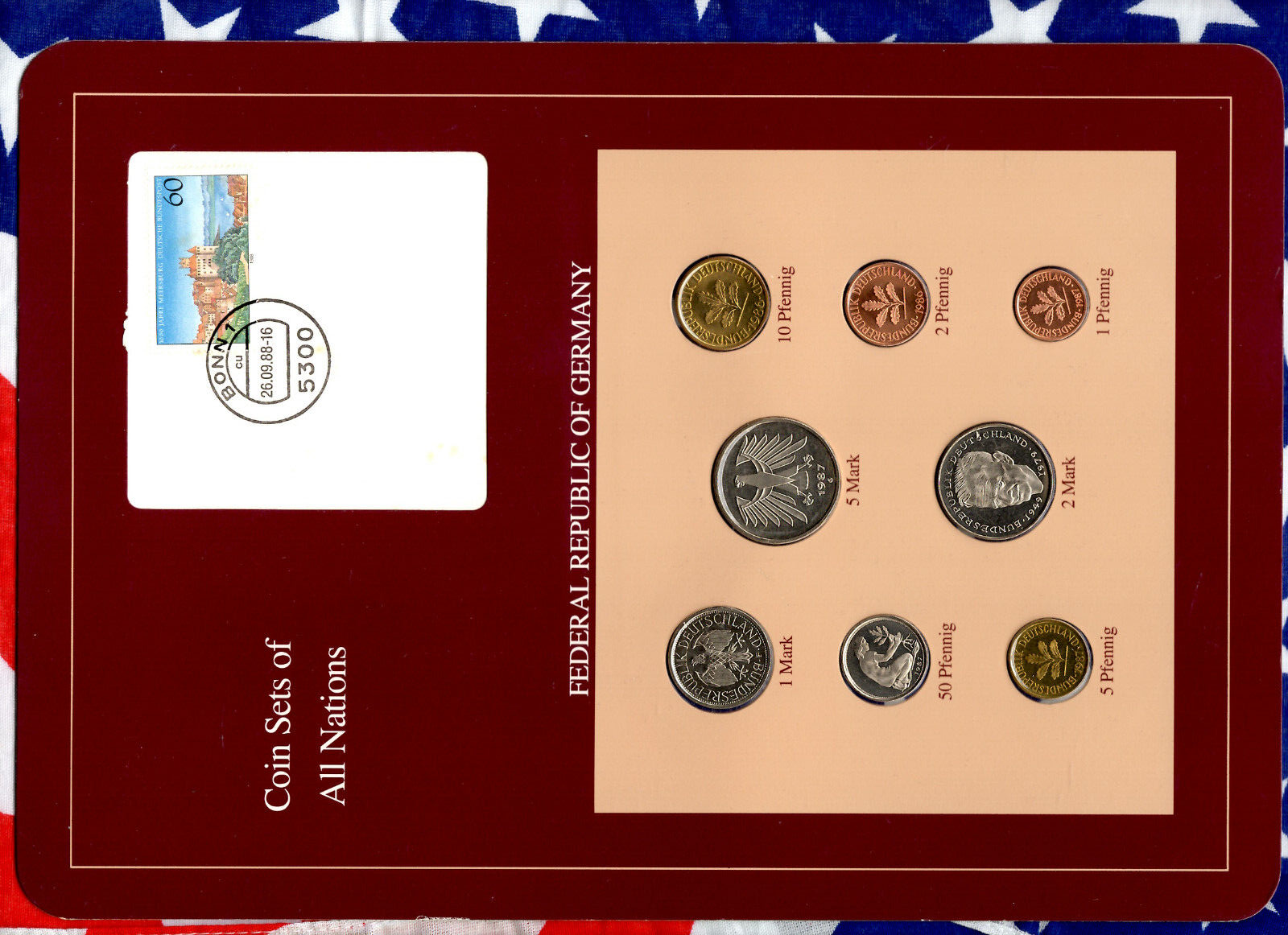 Coin sets of all nations Germany 1986-1988 UNC 5 Mark 1987 2 Mark 1988 ...