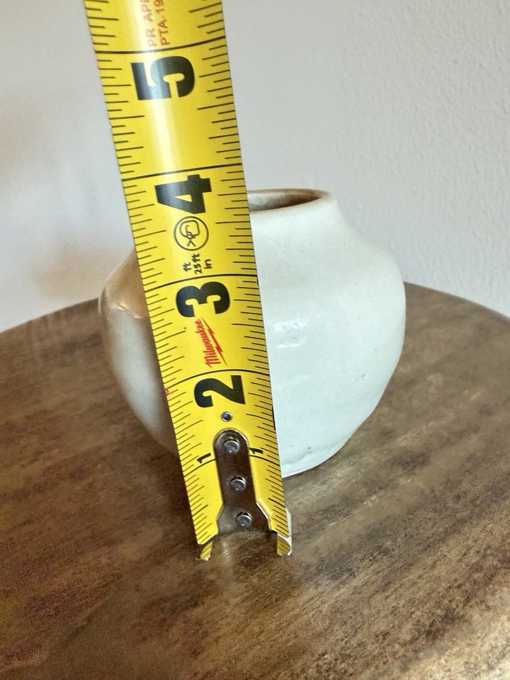Pisgah Forest White Shoulder Vase 3.5" x 4" North Carolina Seagrove ...
