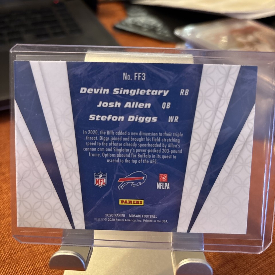 2020 Panini Mosaic Flea Flicker Mosaic Josh Allen, Stefon Diggs Devin ...