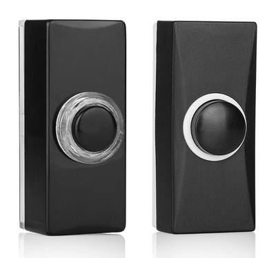 Black Door Bell Push Wired Replacement Button Unlit Lit - Byron 7720 ...