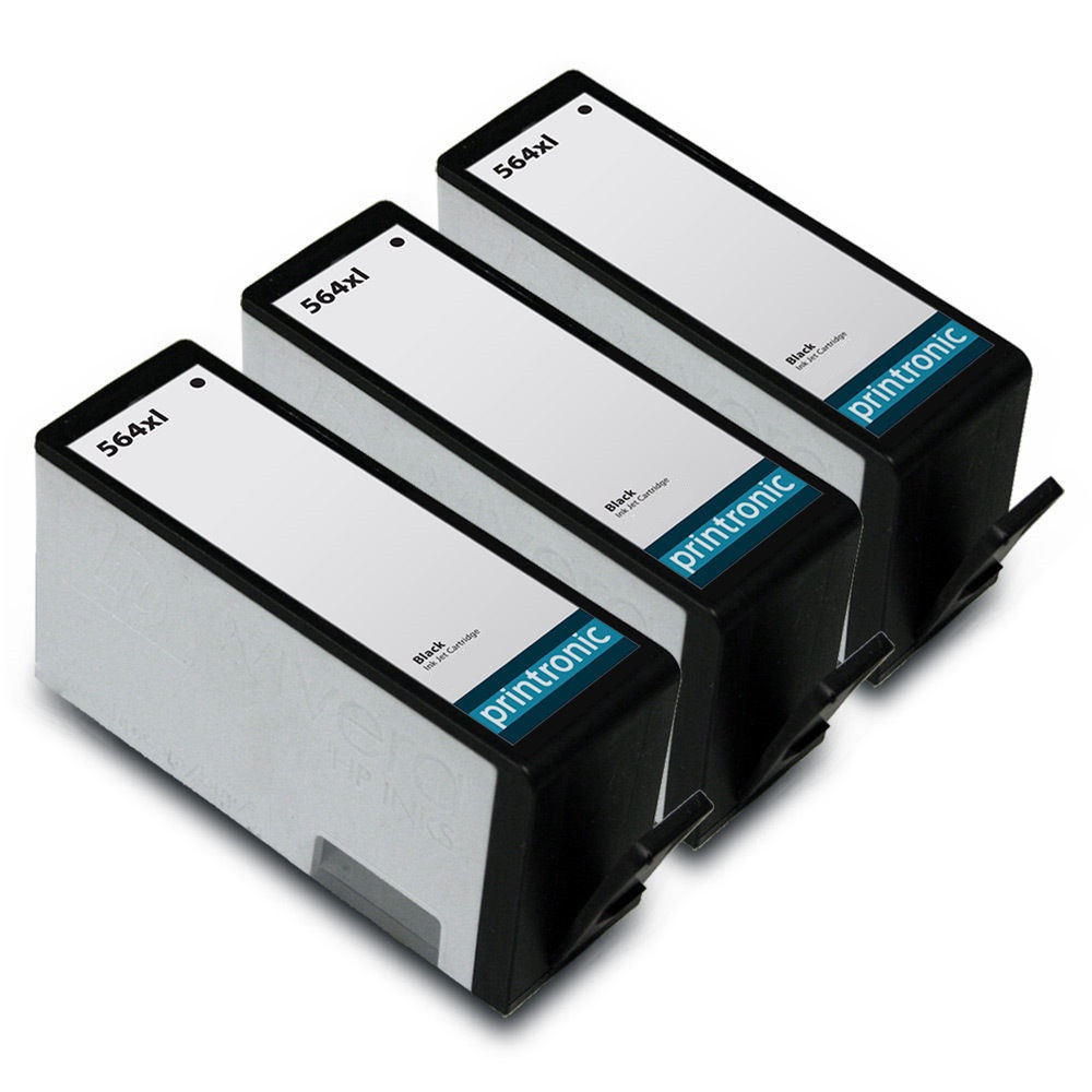 3 Pack HP 564XL Black Ink Cartridge - PhotoSmart B210 B8500 B8550 B8553 ...