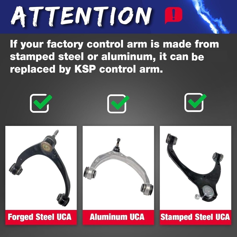 KSP Upper Control Arm 2-4" lift for 07-18 Silverado 1500 07-14 ...