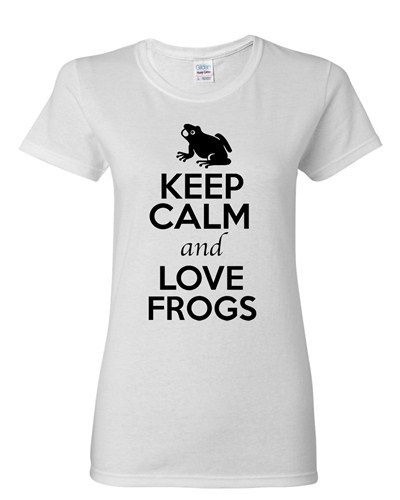 Ladies Keep Calm And Love Frogs Toads Bullfrog Animal Lover Funny T ...