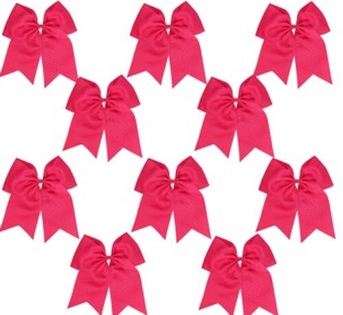 (10) Chixx Solid Plain Basic Bulk Lot Wholesale Bundle Cheer Bows- Hot ...