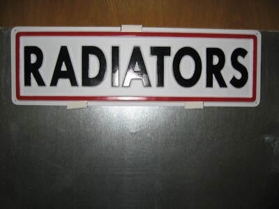 RADIATORS Automotive Service Sign 3D Embossed Plastic 5x18, Sales ...