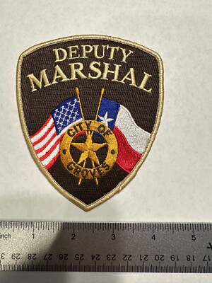 GROVES – DEPUTY MARSHAL - TEXAS TX Sheriff or Police Patch STATE FLAG ...