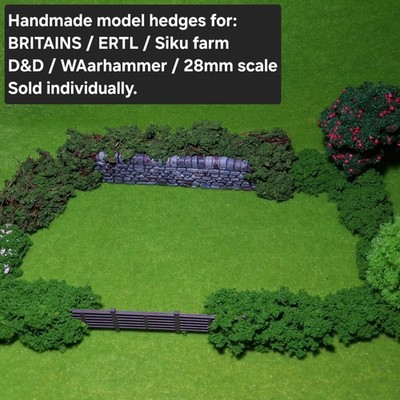 ⭐CUSTOM - Handmade model hedges - For Britains Siku D&D DnD Bolt Action ...