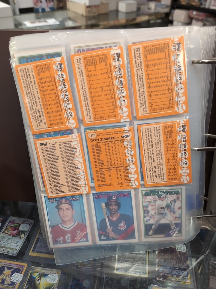 Topps Baseball Binder Complete Set Lot 1985 1986 1987 1988 1988T High ...