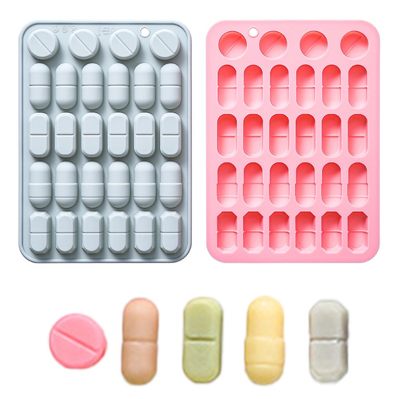 Pill Shape Silicone Molds, Pill Shape Themed Baking Moulds For ...