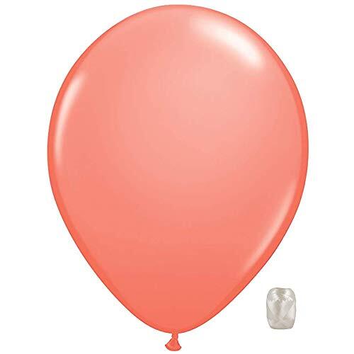 10 Pack 11" Standard Opaque Latex Color Balloons with Matching Ribbons ...