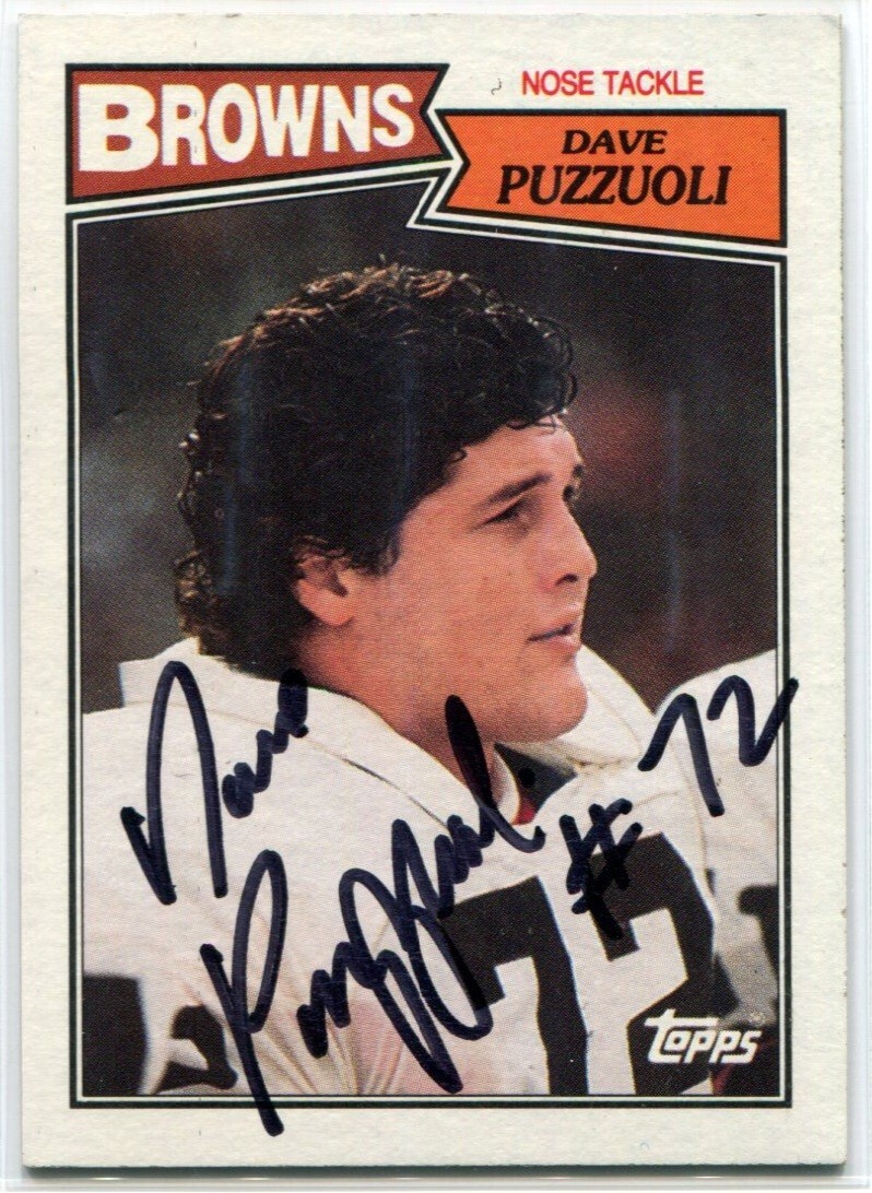 DAVE PUZZUOLI Signed 1987 Topps Football Authentic AUTOGRAPH #95 | eBay