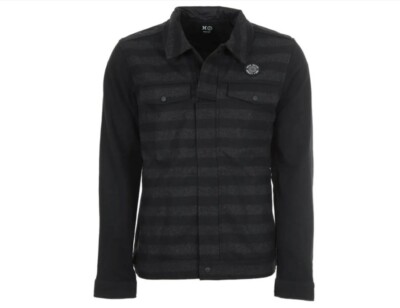 HURLEY Men's ROLAND SANDS Wool Trucker Jacket - Black Charcoal - Large ...