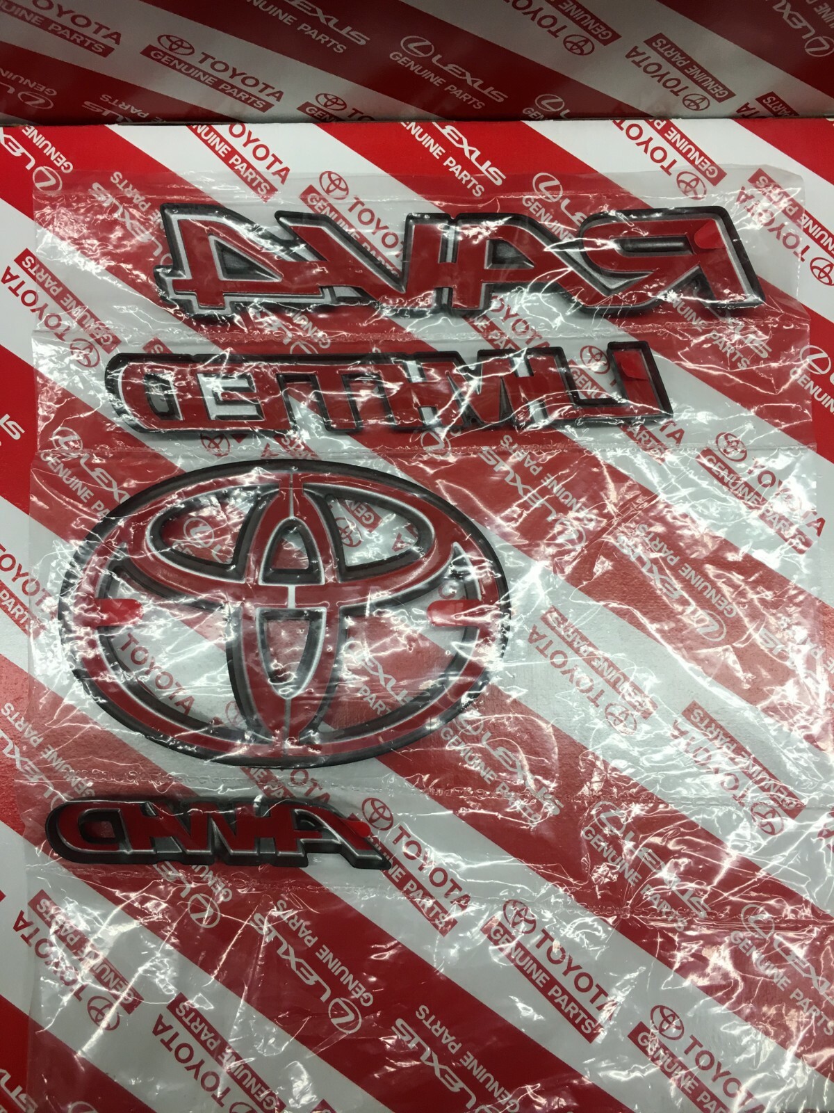 2019-2023 TOYOTA RAV4 LIMITED AWD BLACKOUT EMBLEM OVERLAY KIT GEN PT948 ...