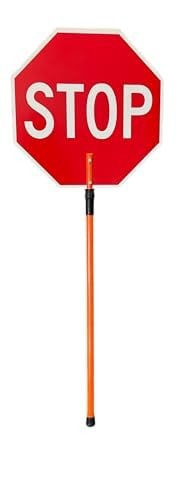 Flagger Helper 18" STOP/SLOW Paddle with Engineer Grade Sheeting and ...