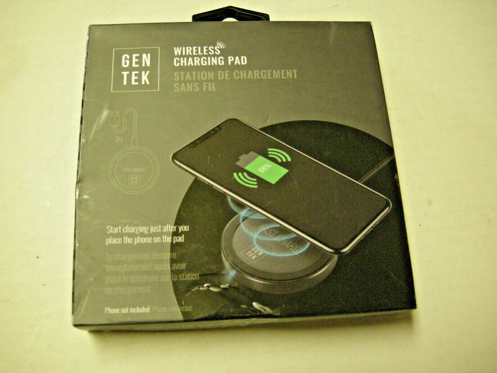 Gen Tek Charging Pad, Wireless W/USB Cable, Black, Brand New | eBay