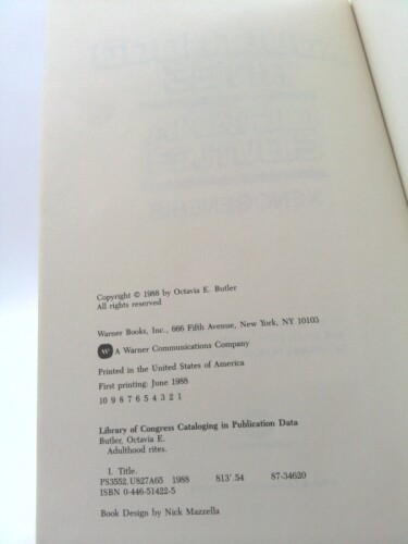 Adulthood Rites: Xenogenesis by Butler, Octavia E. 9780446514224 | eBay