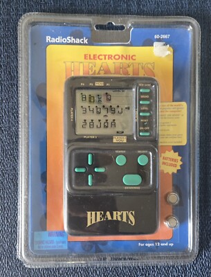 Vintage Radio Shack Handheld Electronic Game HEARTS New Factory Sealed ...