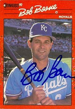 Bob Boone autographed Baseball Card (Kansas City Royals) 1990 Donruss ...