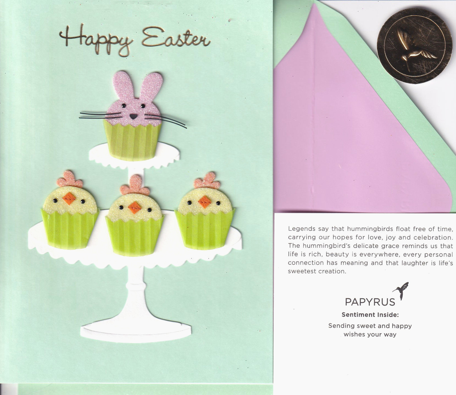 PAPYRUS EASTER CARD NIP (MRP $7.95) GREEN W/CUPCAKES CARD (O14) | eBay