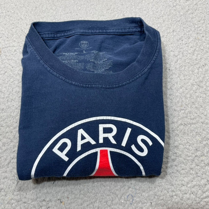 Paris Saint Germain Jersey Mens Large Blue Long PSG Sweatshirt Sweater ...