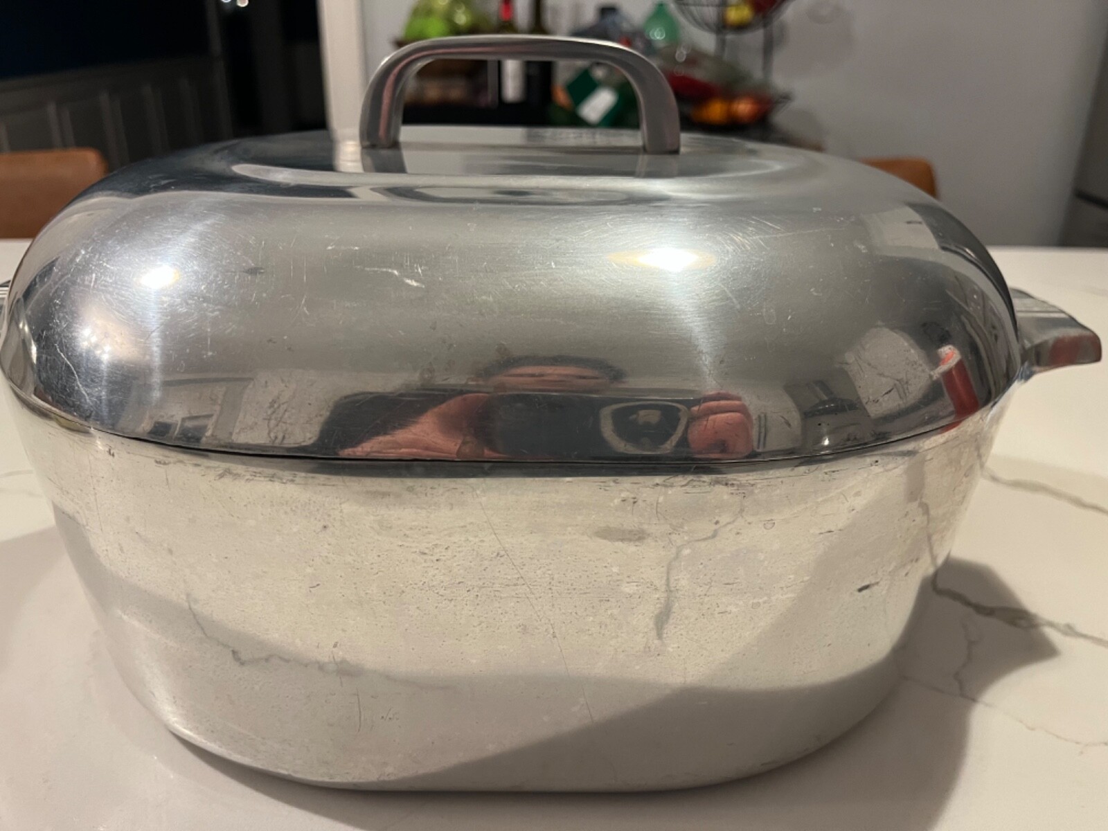 VINTAGE WAGNER WARE SIDNEY O MAGNALITE ALUMINUM ROASTER 4265-P WITH LID ...