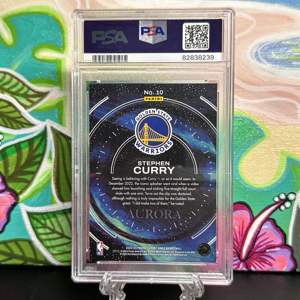 2022-23 PANINI COURT KINGS AURORA STEPHEN CURRY #10 INSERT CASE HIT SSP ...