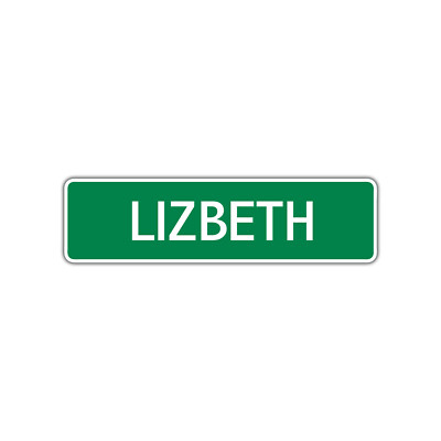 Lizbeth Girls Name Letter Printed Label Art Decor Novelty Aluminum ...