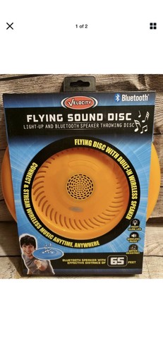 Velocity Flying Sound Frisbee - Light-Up & Bluetooth Speaker Throwing ...