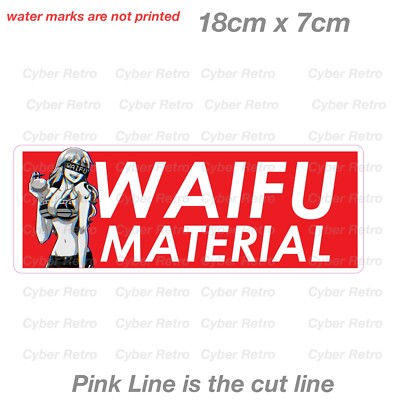 WAIFU Material Anime Sexy Girl JDM Sticker | eBay