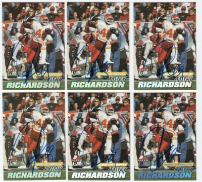 TONY RICHARDSON Autographed Signed Auto 2001 Fleer Ultra #36 Kansas ...